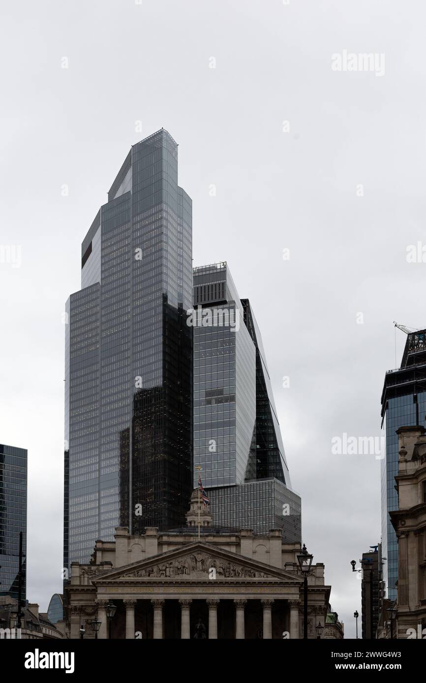 LONDON, UK - MARCH 19, 2024: Skyscrapers in the City of London seen ...