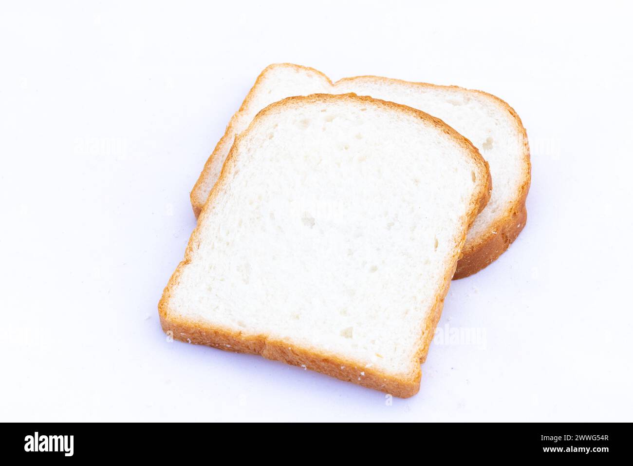 Fresh slice bread on white background Stock Photo - Alamy
