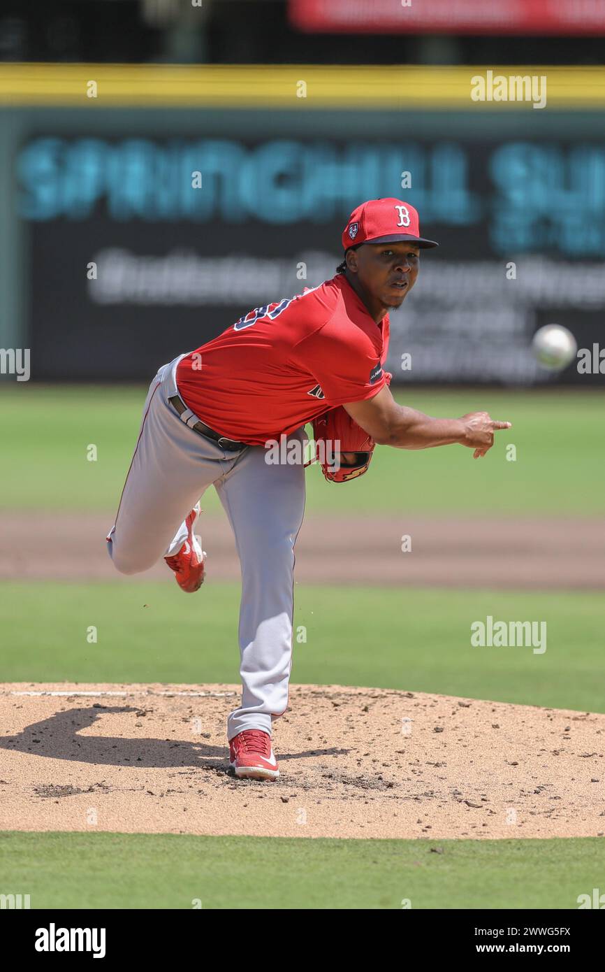 Bradenton, FL: Boston Red Sox starting pitcher Brayan Bello (66 ...