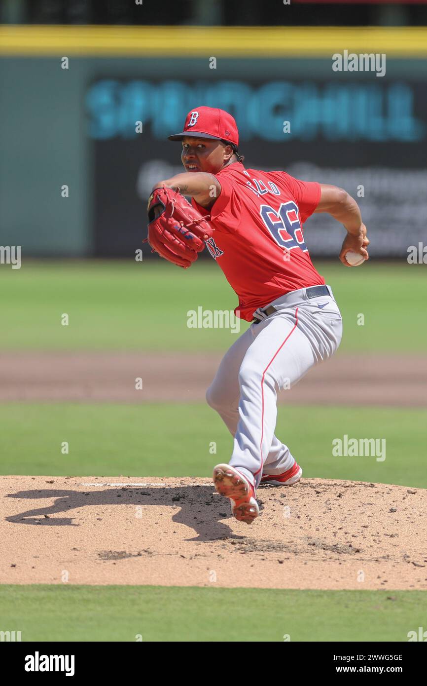 Bradenton, FL: Boston Red Sox starting pitcher Brayan Bello (66 ...