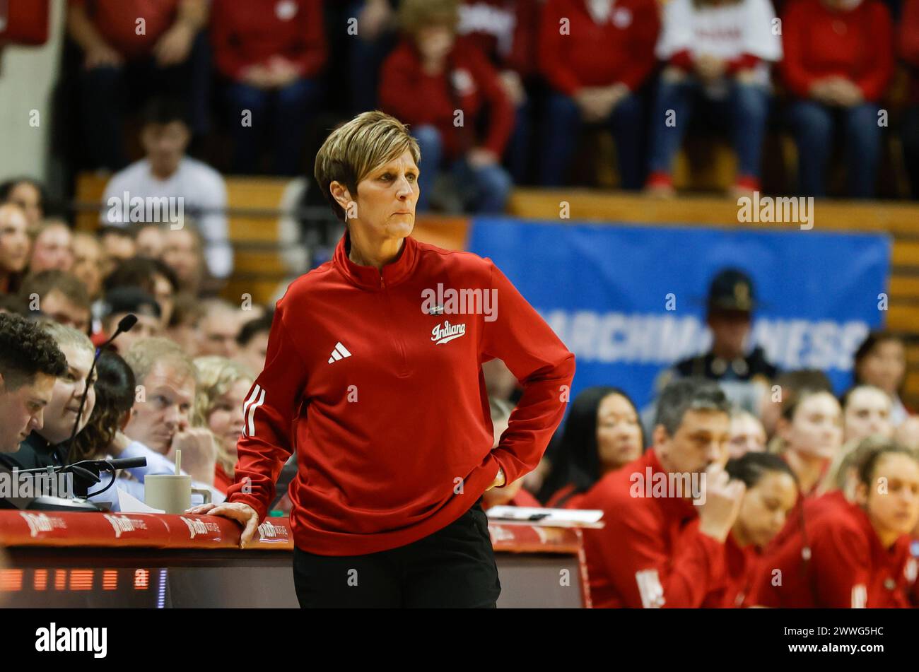 Bloomington, United States. 23rd Mar, 2024. Indiana Coach Teri Moren ...