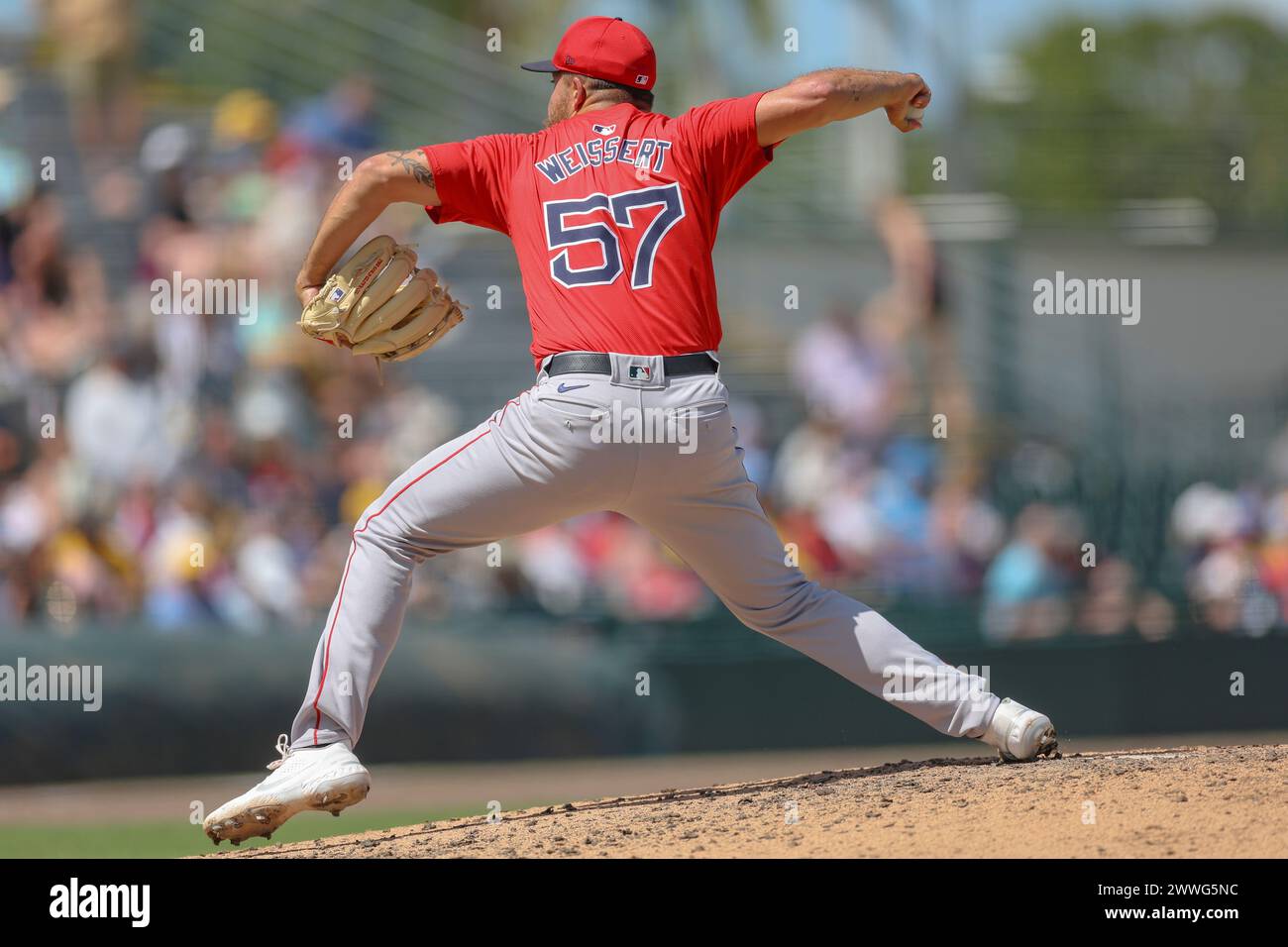 Bradenton, FL: Boston Red Sox relief pitcher Greg Weissert (57 ...