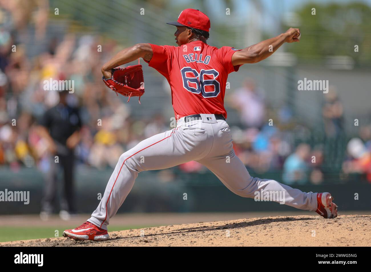 Bradenton, FL: Boston Red Sox starting pitcher Brayan Bello (66 ...