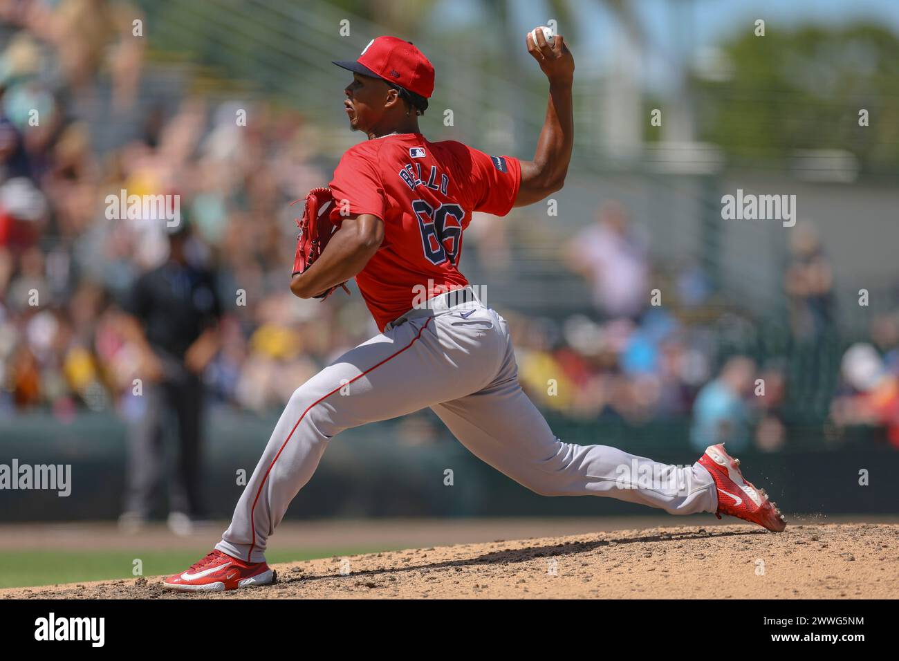 Bradenton, FL: Boston Red Sox starting pitcher Brayan Bello (66 ...