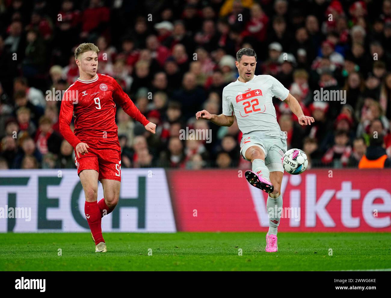 Parken, Copenhagen, Denmark. 23rd Mar, 2024. Fabian Schar (Switzerland ...