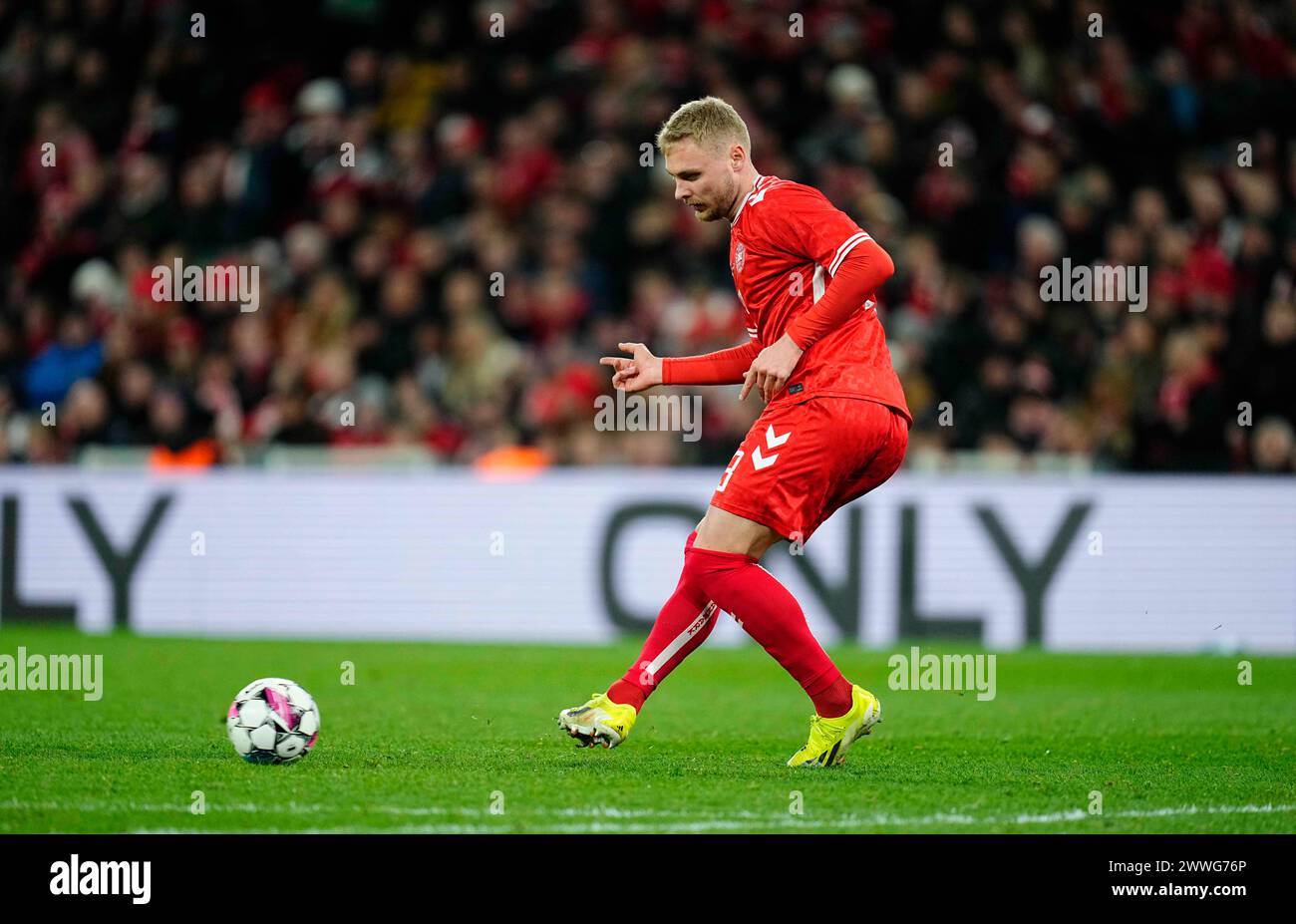 Parken, Copenhagen, Denmark. 23rd Mar, 2024. Victor Nelsson (Denmark ...