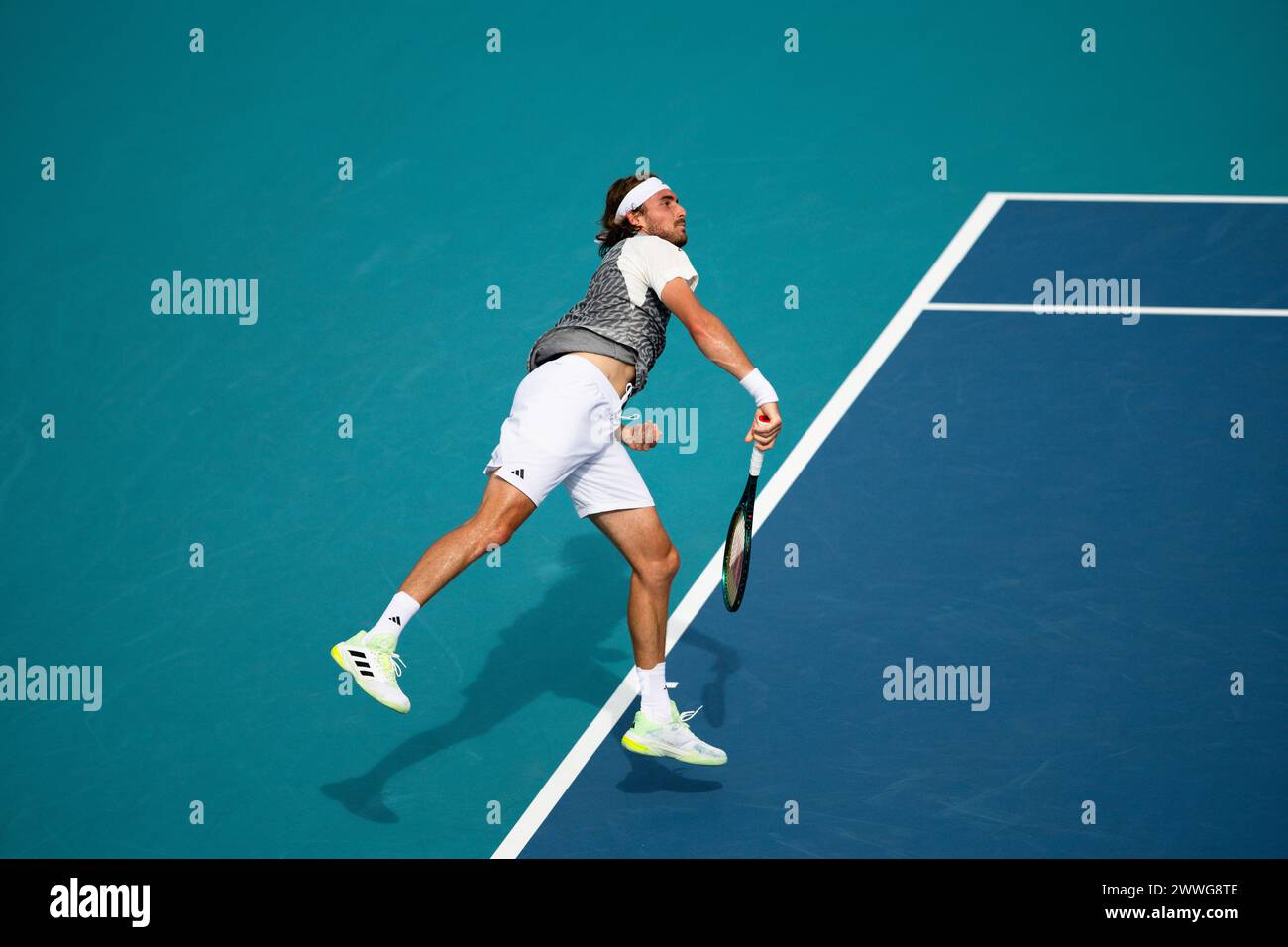 MIAMI GARDENS, FLORIDA - MARCH 23: Stefanos Tsisipas of Greece in ...
