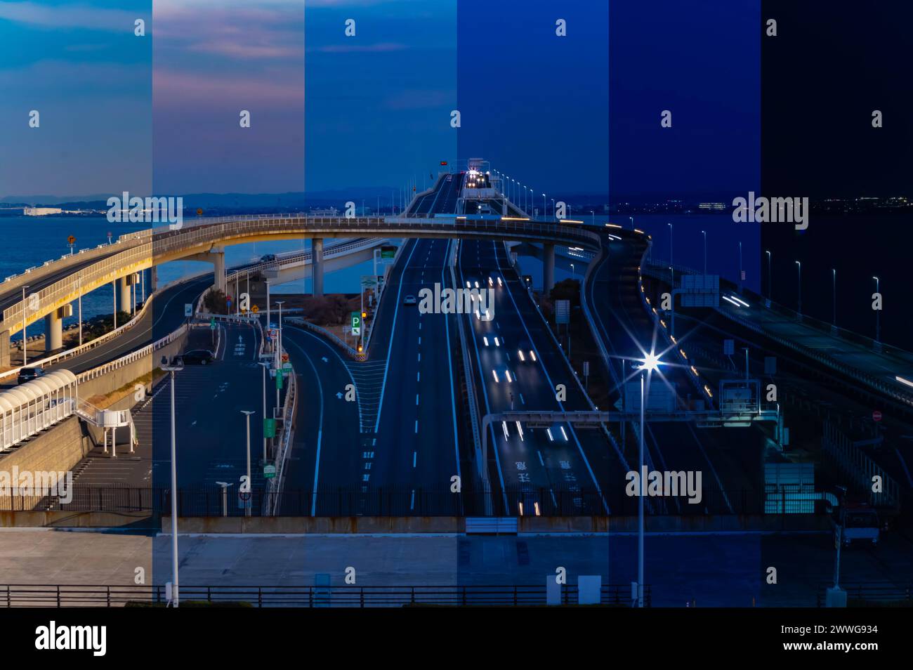 Dawn timelapse bridge highway bay hi-res stock photography and images ...