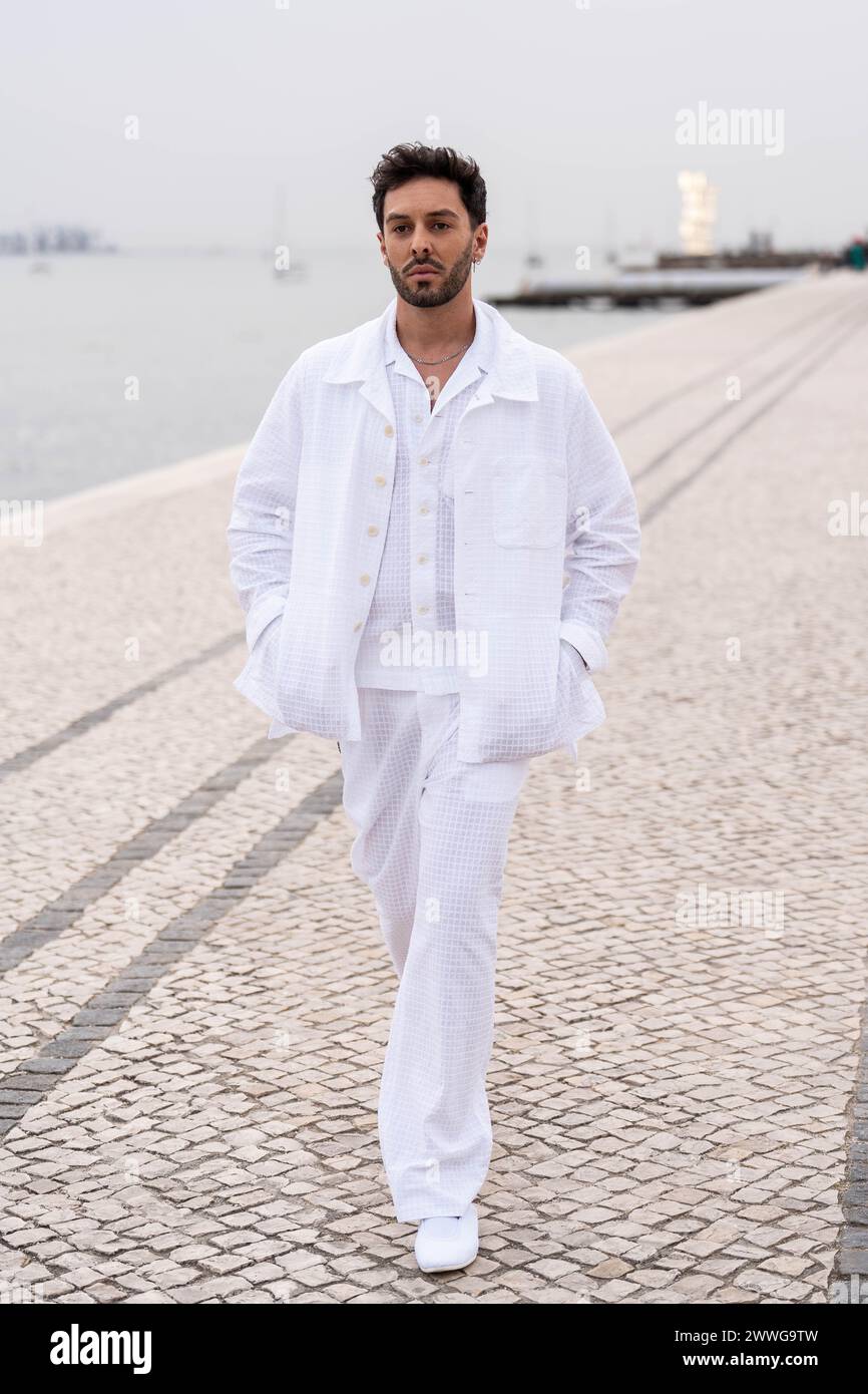 Lisbon, Portugal. 23rd Mar, 2024. A model walks the runway during Nuno ...