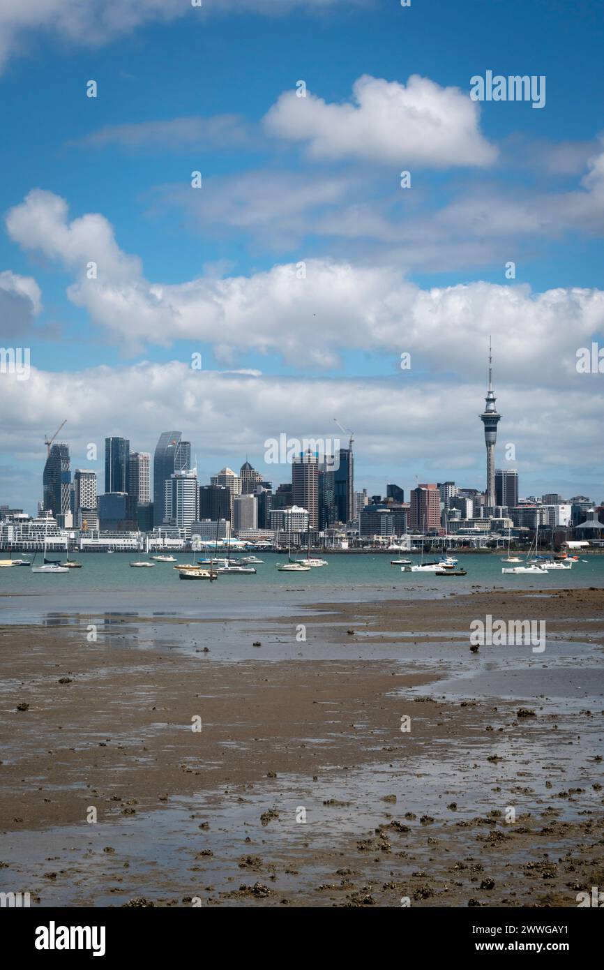 Auckland CBD and harbour, North Island, New Zealand Stock Photo - Alamy