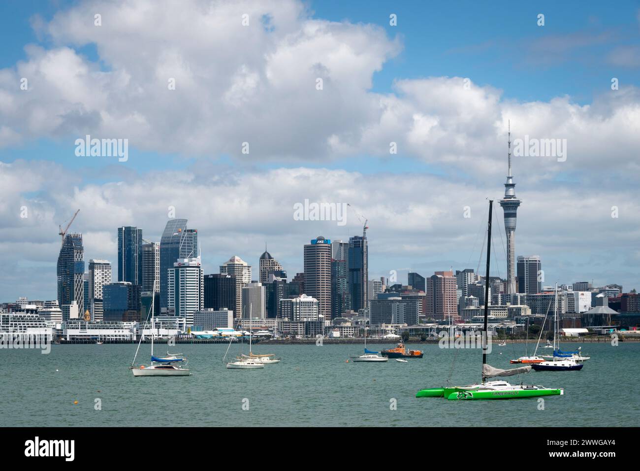 Auckland CBD and harbour, North Island, New Zealand Stock Photo - Alamy