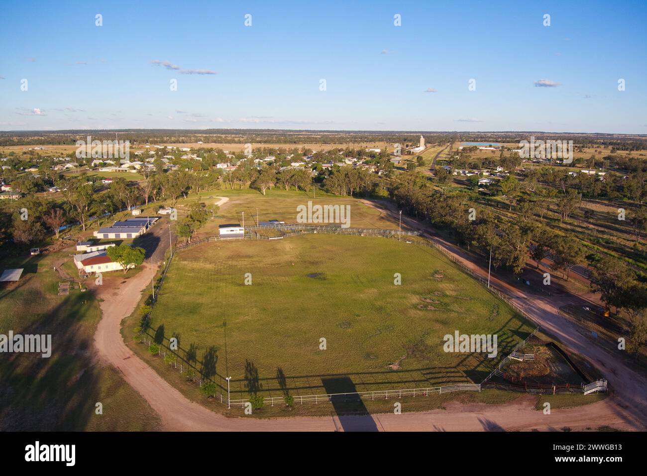 Aerial of Wallumbilla a rural town and locality in the Maranoa Region ...