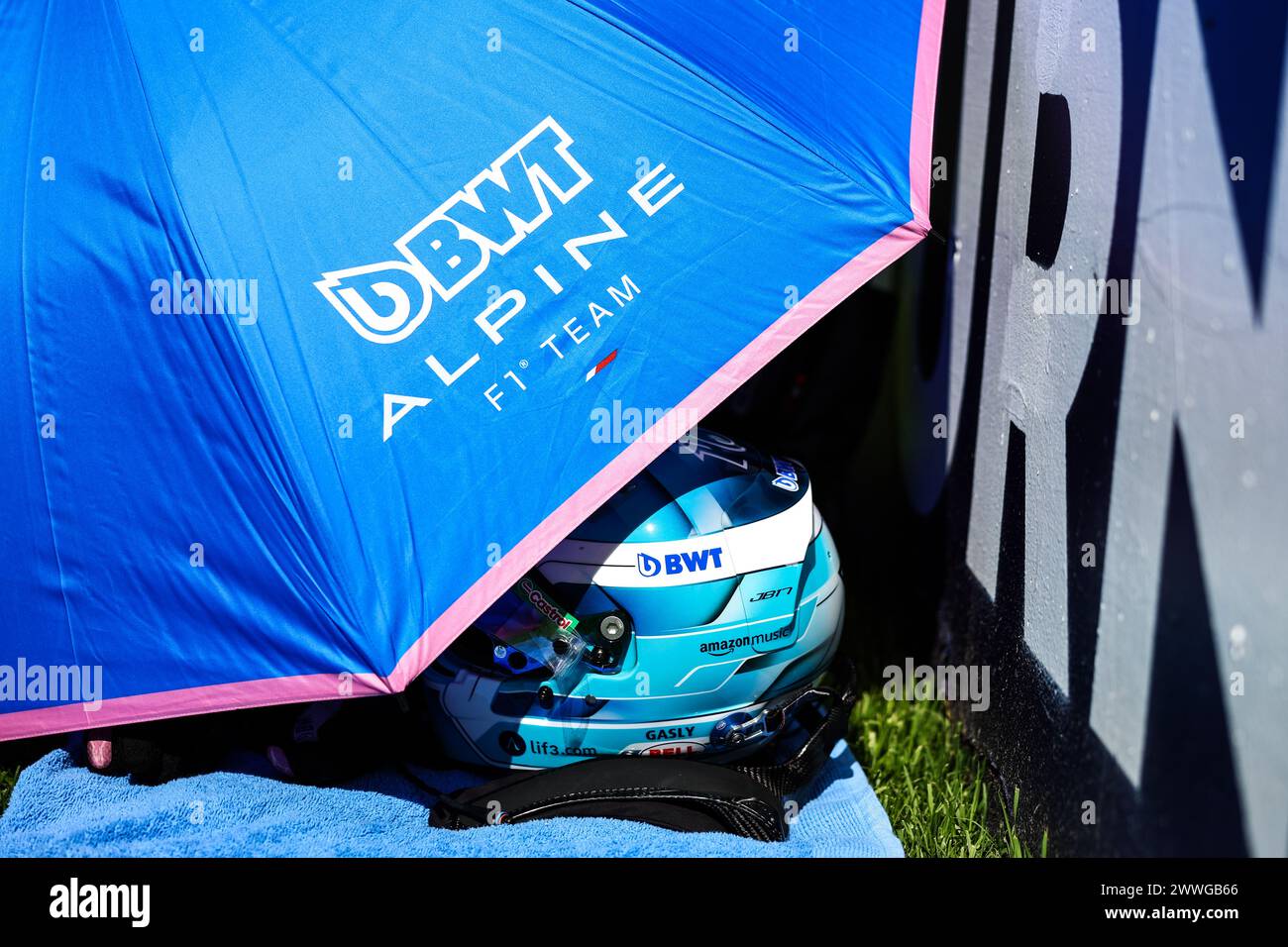 Melbourne, Australia. 24th Mar, 2024. The helmet of Pierre Gasly (FRA ...