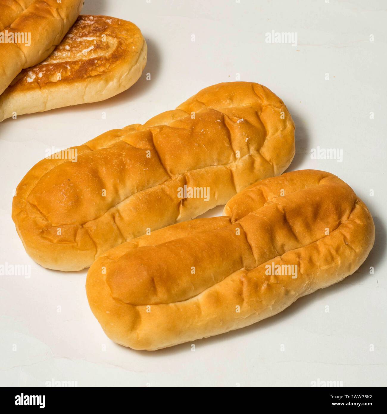 Fresh butter buns for breakfast isolated,Sweet butter bun background ...