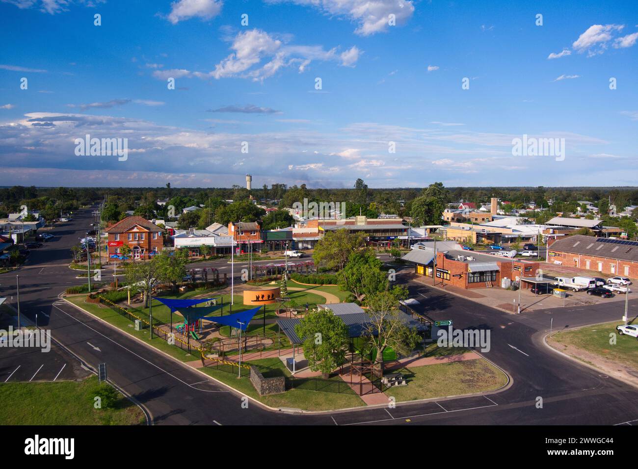 Aerial of ANZAC Park Miles Queensland Australia Stock Photo - Alamy