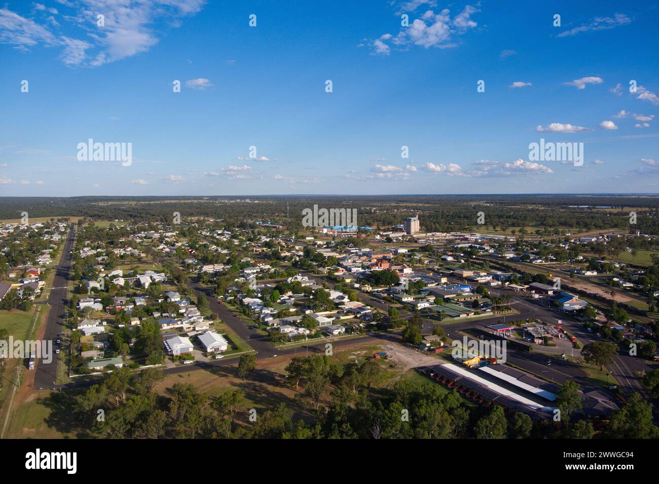 Aerial of Miles Queensland Australia Stock Photo - Alamy