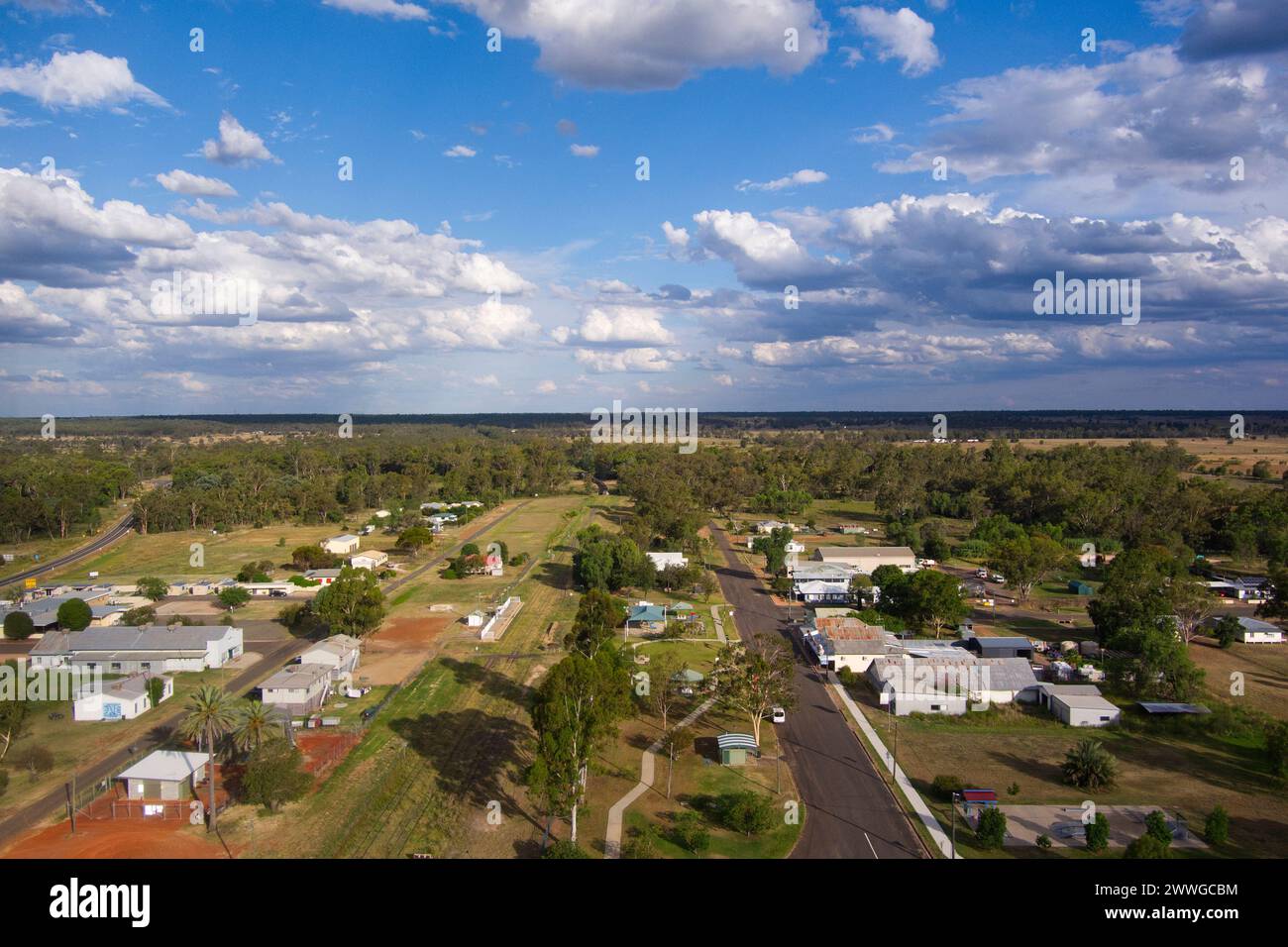 Aerial of Yuleba Queensland Australia Stock Photo - Alamy