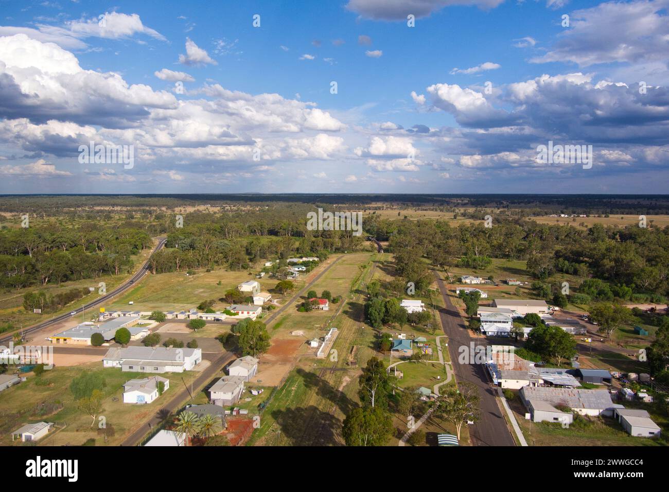 Aerial of Yuleba Queensland Australia Stock Photo - Alamy