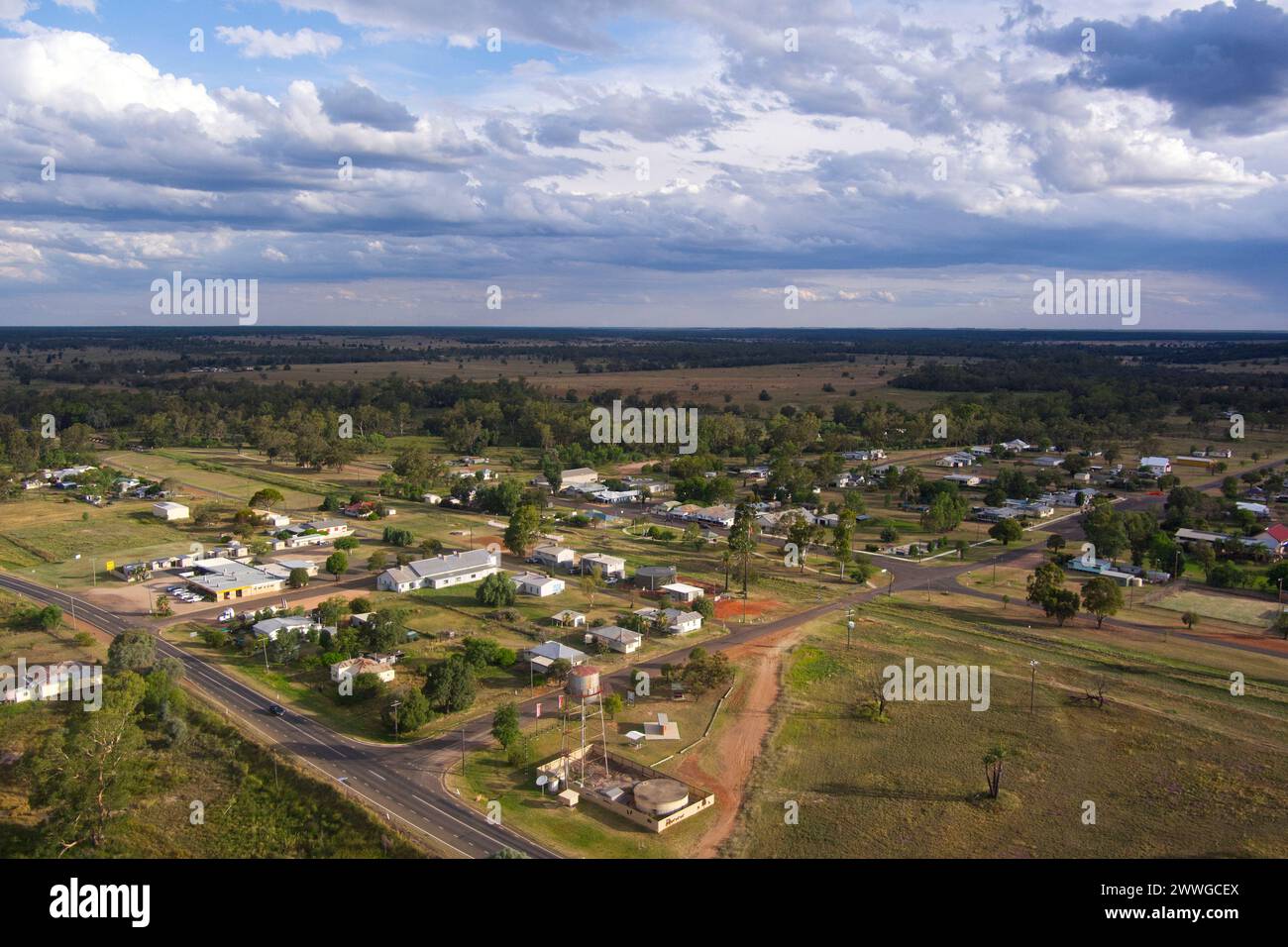 Aerial of Yuleba Queensland Australia Stock Photo - Alamy