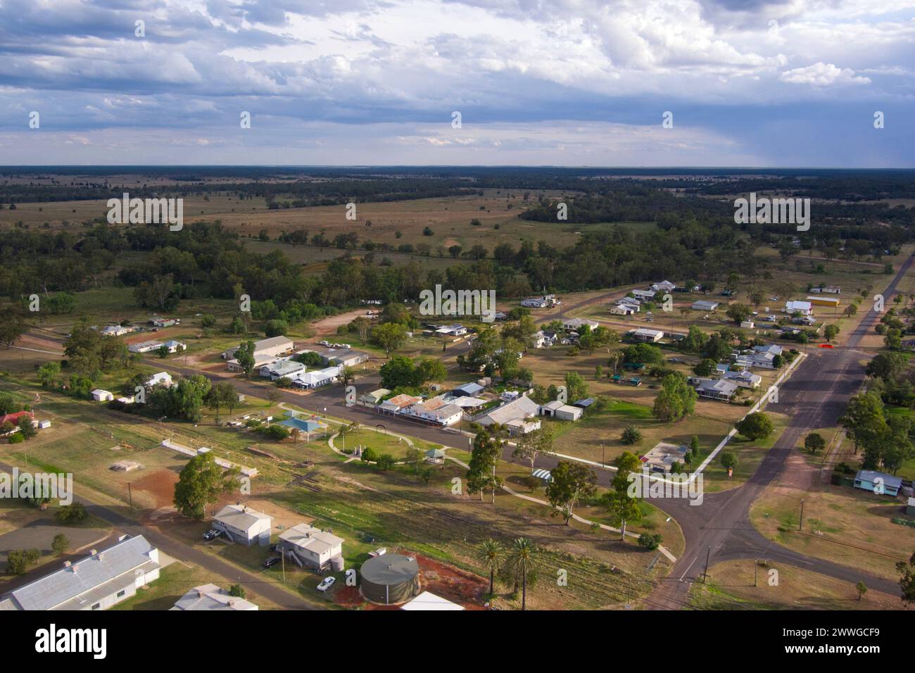 Aerial of Yuleba Queensland Australia Stock Photo - Alamy