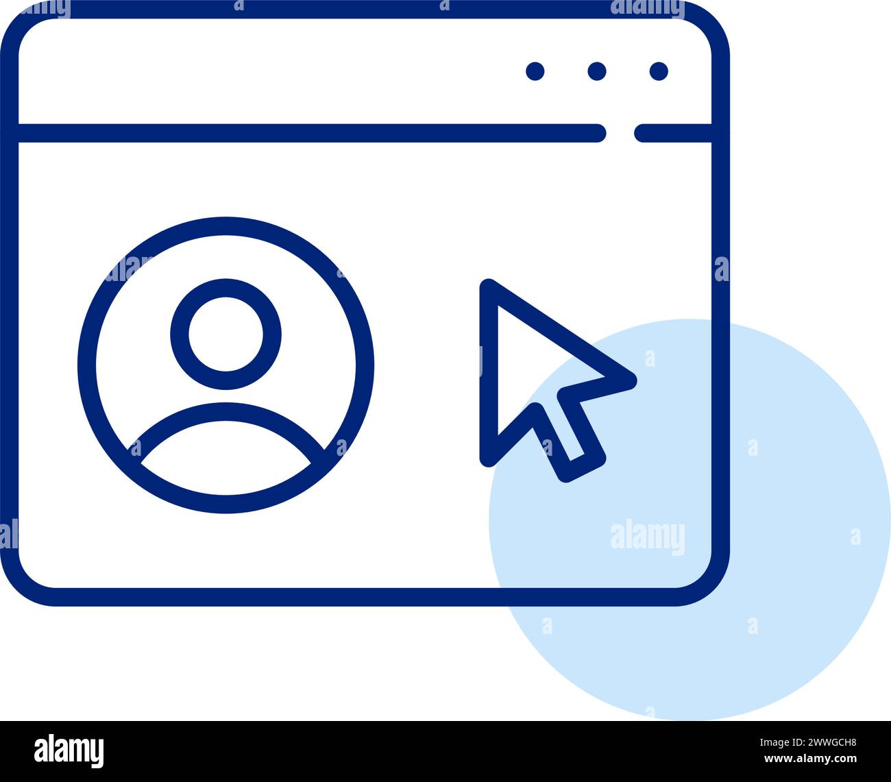 User profile picture with pointer hovering over it in a web browser ...