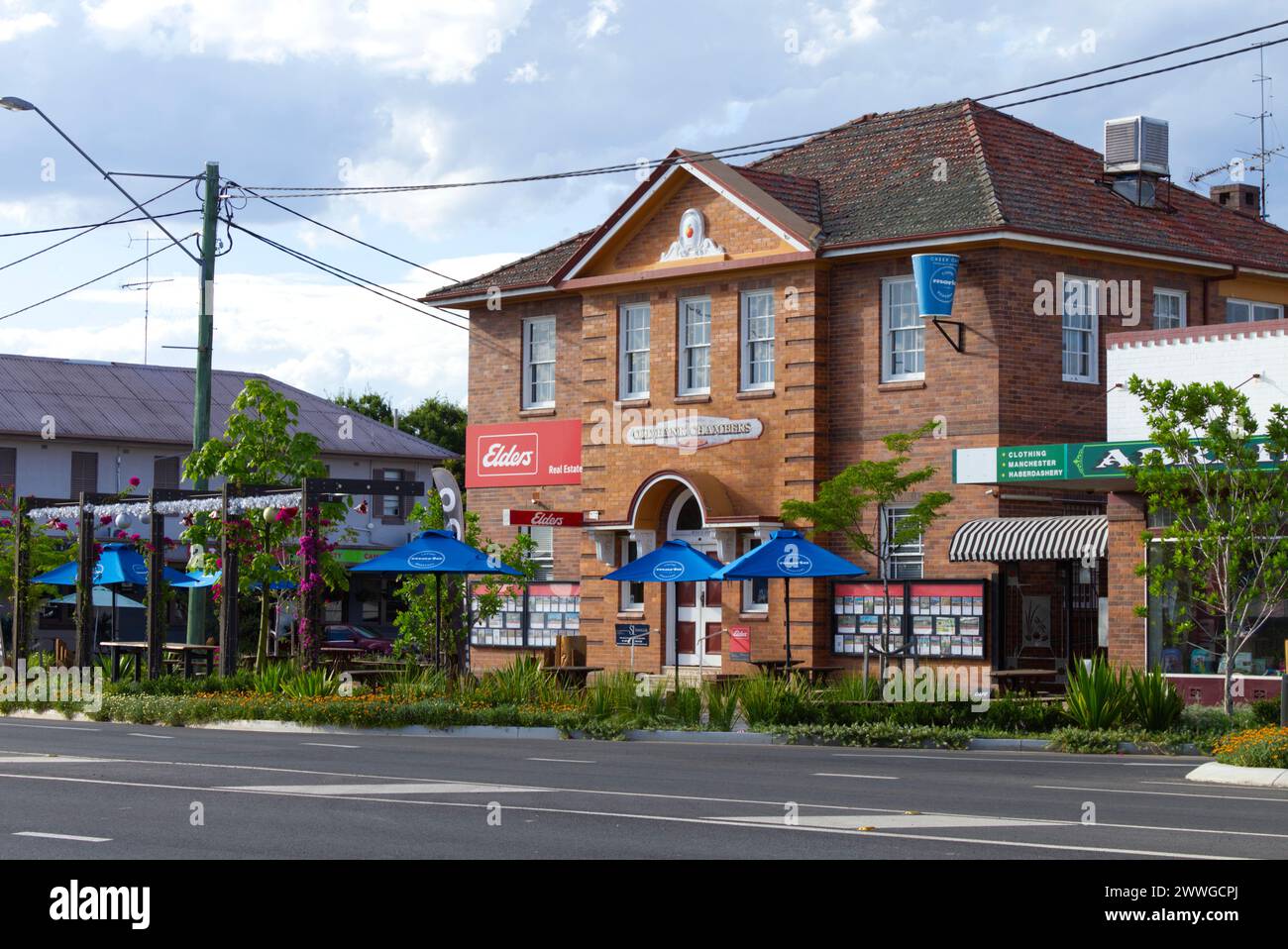 Historic repurposed commercial bank building in Miles on the Western ...