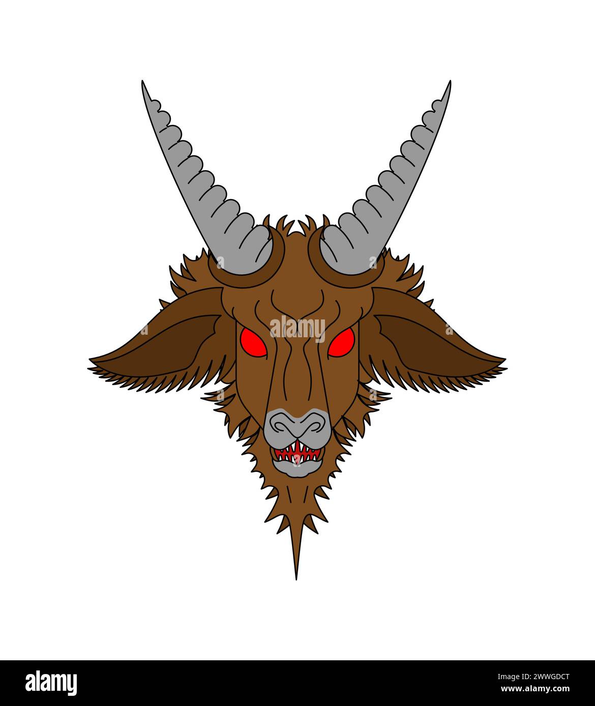 Baphomet Goat Head Drawing