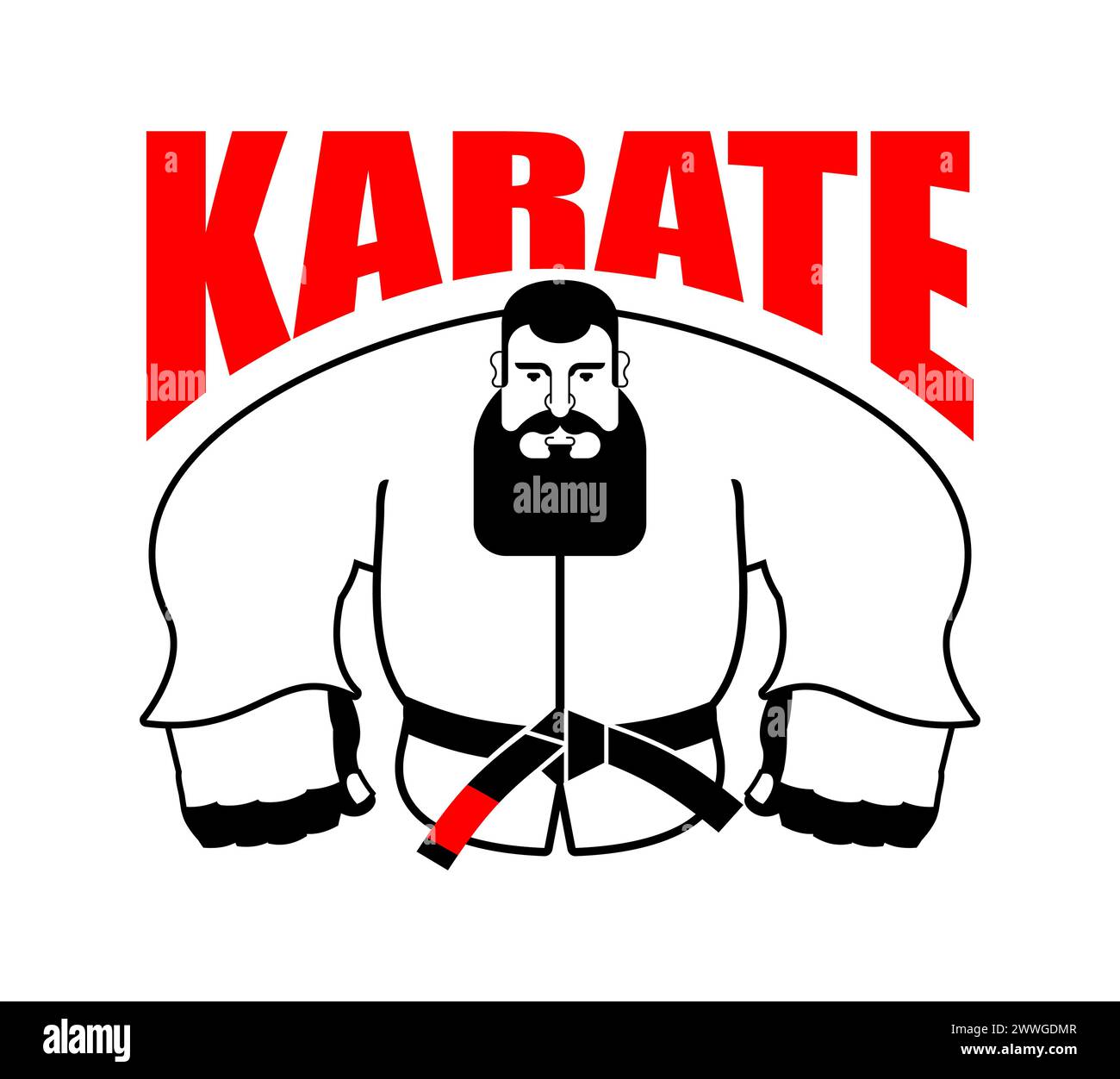 Man fighter in karate Cut Out Stock Images & Pictures - Alamy