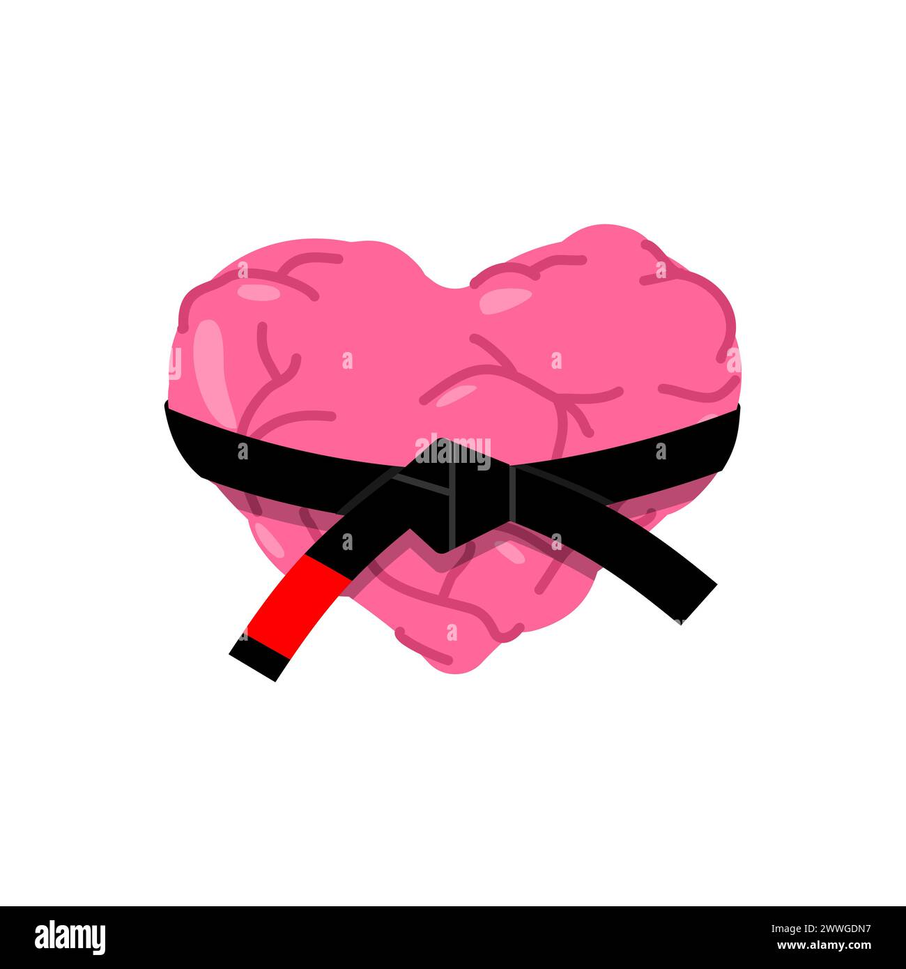 Judo heart and belt. Love for karate. Heart and aikido belt Stock ...