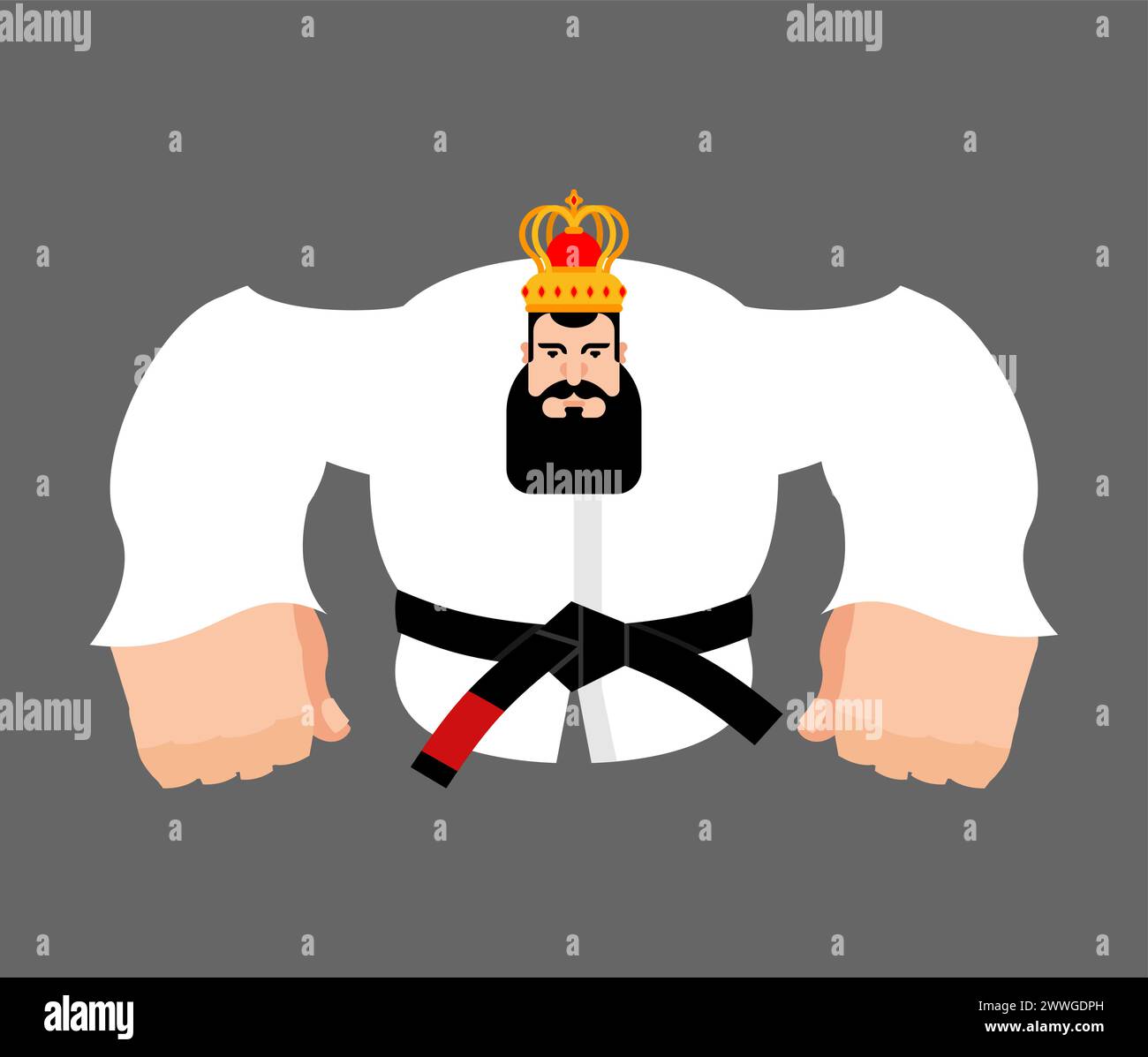 King man in judo kimono. Karate king Stock Vector Image & Art - Alamy