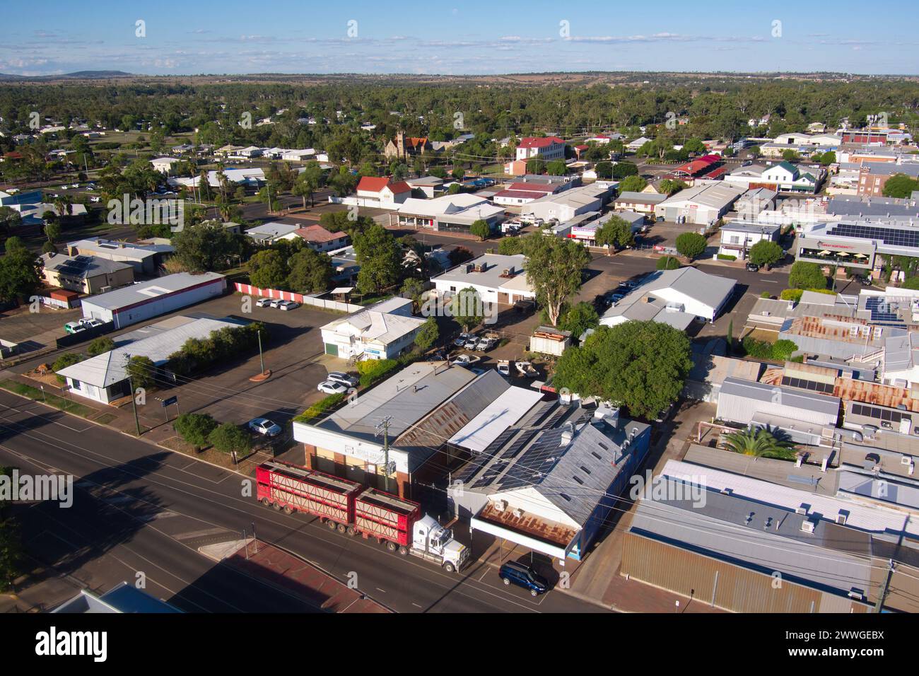 Aerial of Roma Queensland Australia Stock Photo - Alamy