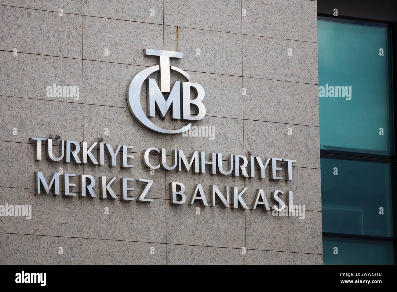 Gaziantep, Turkiye. 22nd Mar, 2024. Gaziantep, Turkiye. 22 March 2024. The logo of the Central ...