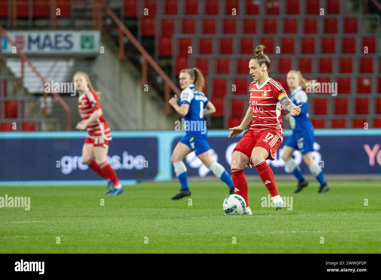 Liege, Belgium. 23rd Mar, 2024. Maud Coutereels (17) of Standard ...