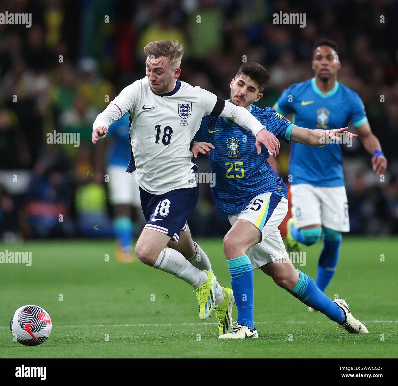 Soccer international friendly england v brazil wembley stadium hi-res ...