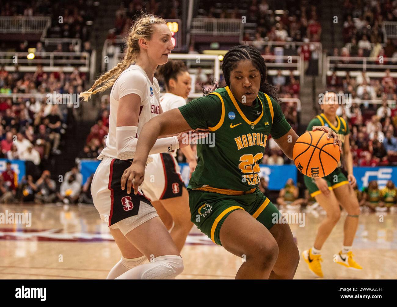 Palo Alto, CA, USA. 22nd Mar, 2024. A. Norfolk State forward Kierra ...