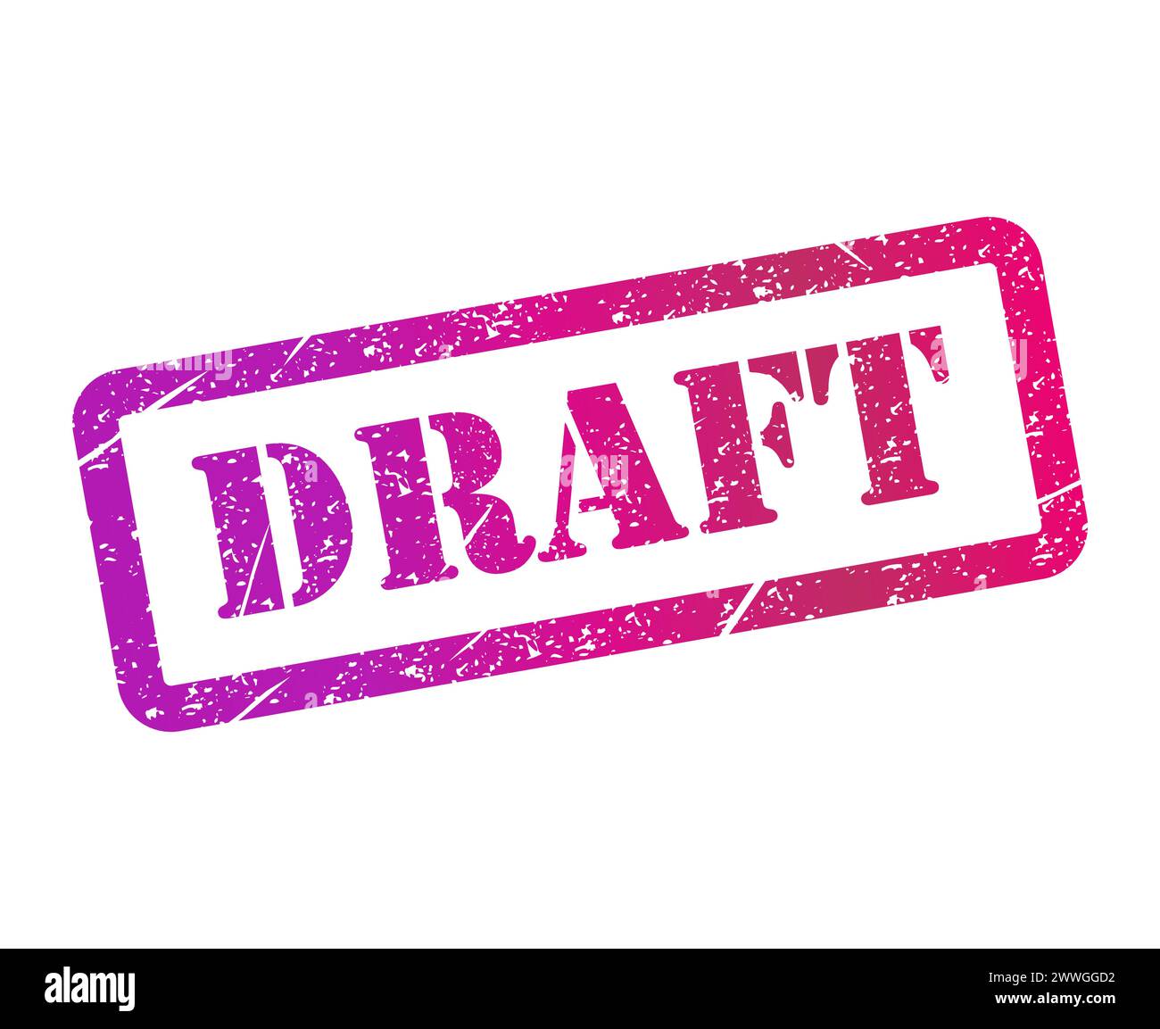 Draft stamp symbol, label sticker sign button, text banner vector ...