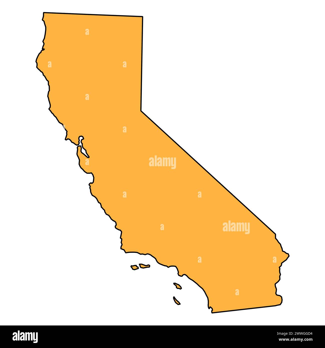 California map shape, united states of america. Flat concept icon ...