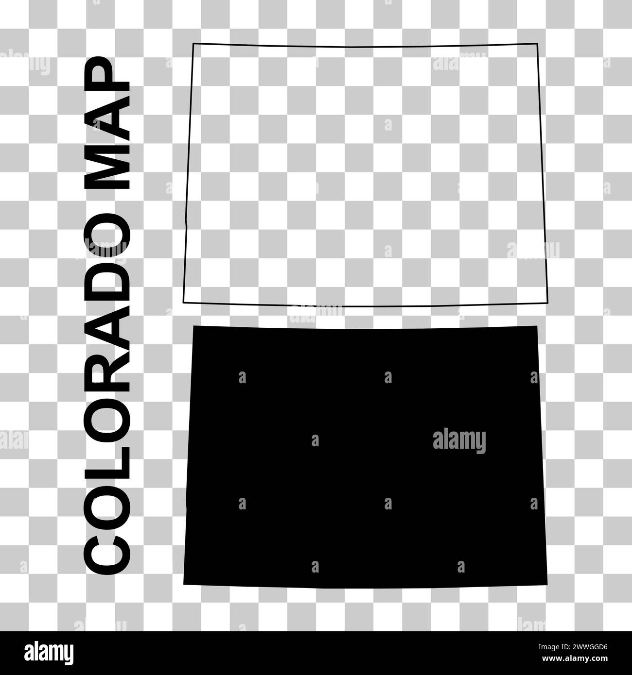 Set of Colorado map, united states of america. Flat concept icon symbol ...