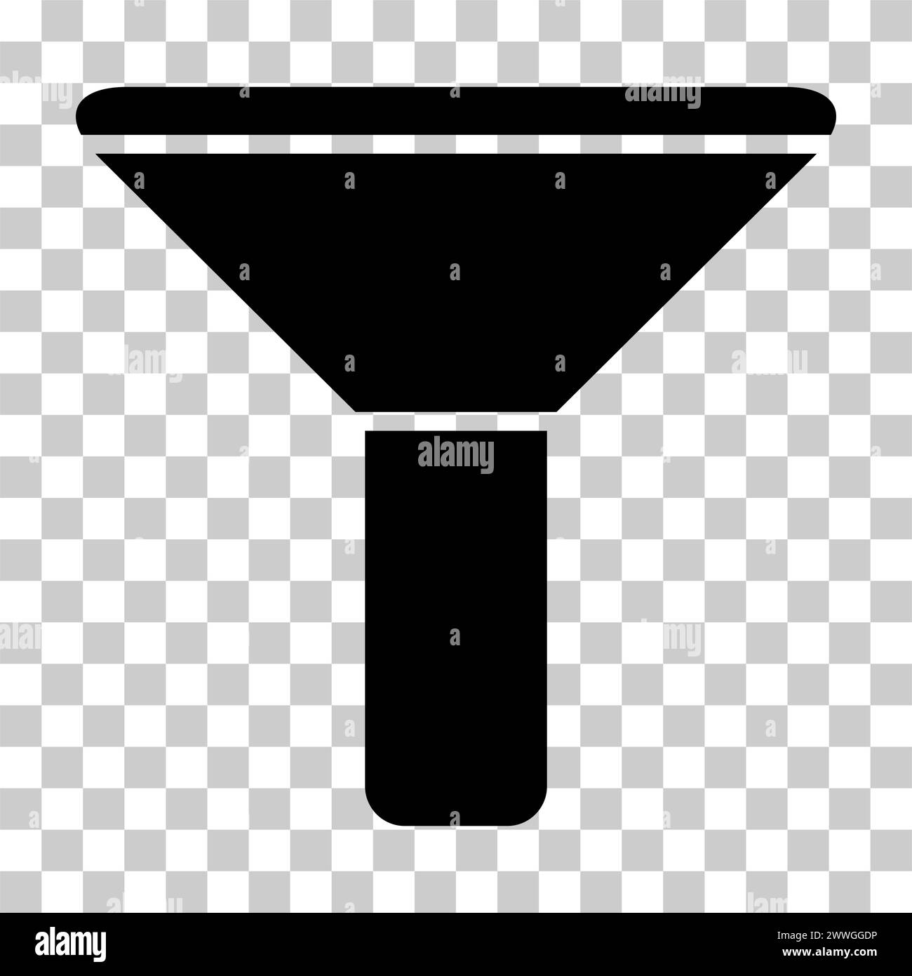 Filter button web shape icon, flat filtering symbol, funnel sign vector ...