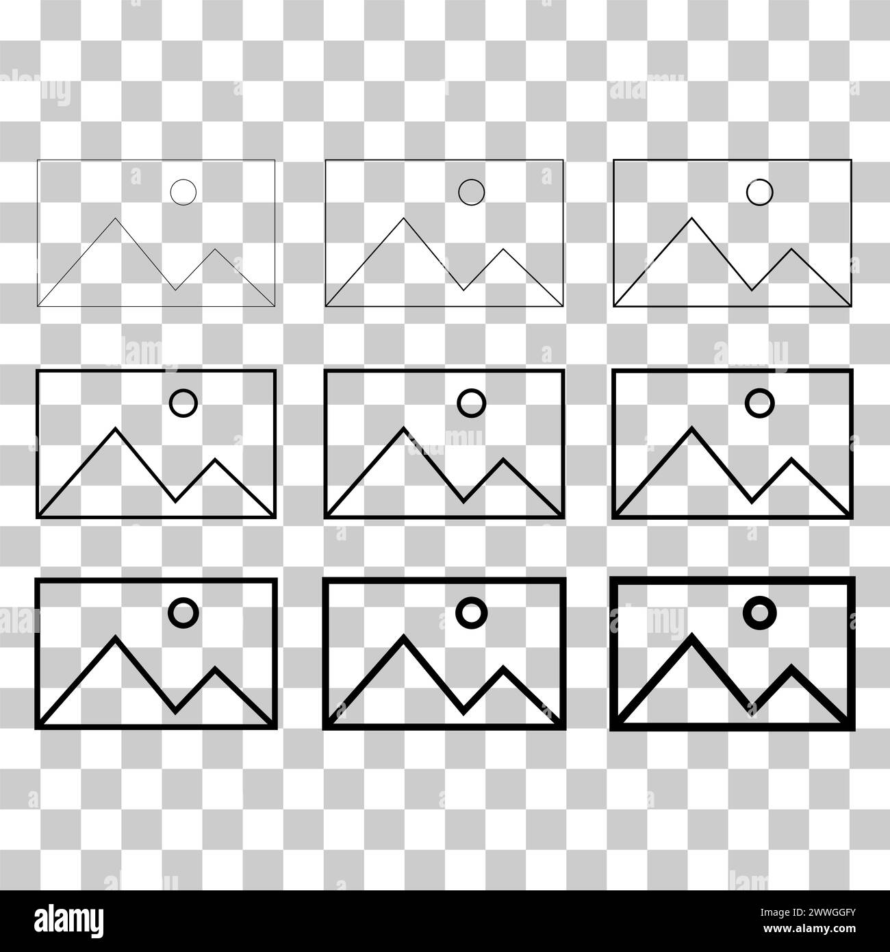 Set of No image vector symbol, missing available icon. No gallery for ...