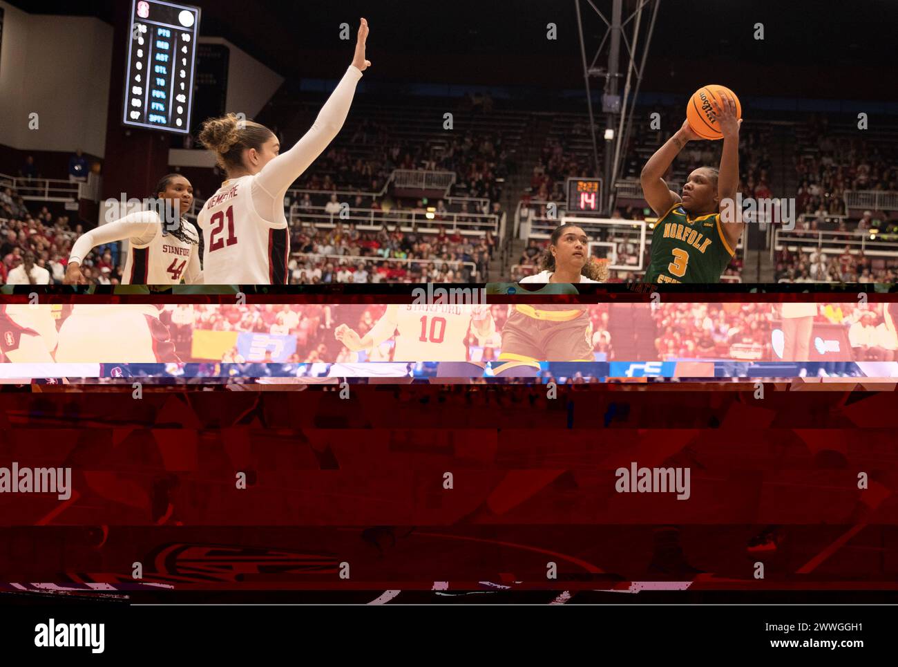 Palo Alto, CA, USA. 22nd Mar, 2024. A. Norfolk State guard Diamond ...