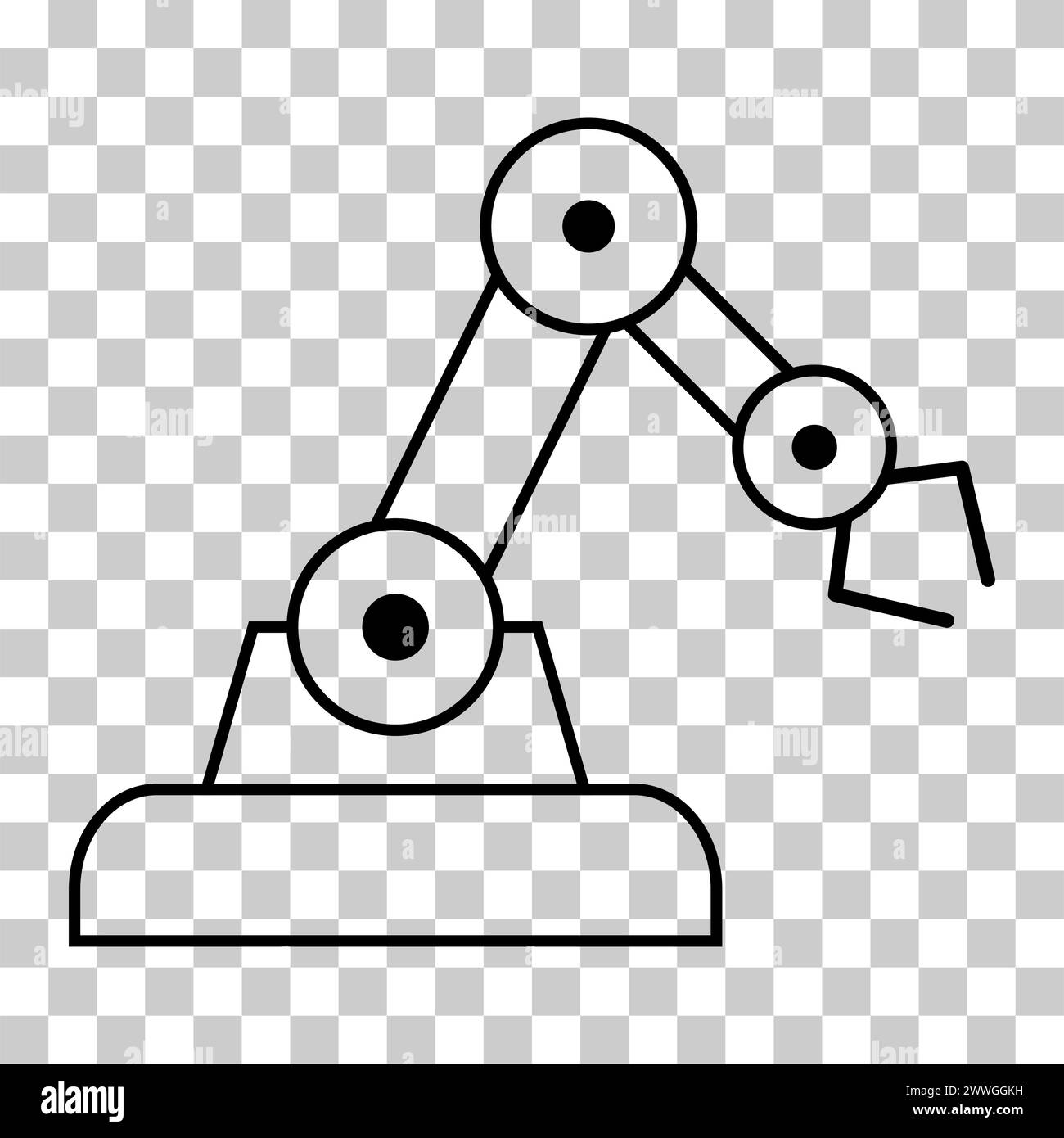 Mechanical robot arm machine icon, technology hydraulic robotic hand ...