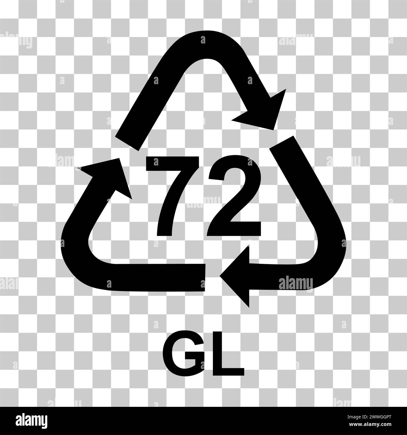 Glass symbol, ecology recycling sign isolated on white background ...