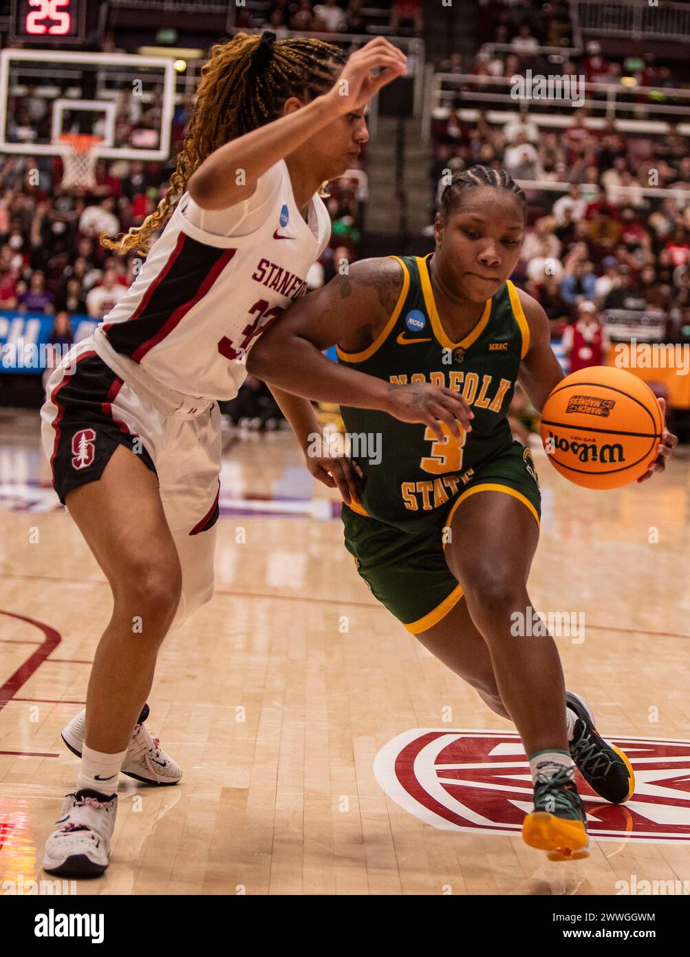 Palo Alto, CA, USA. 22nd Mar, 2024. A. Norfolk State guard Diamond ...