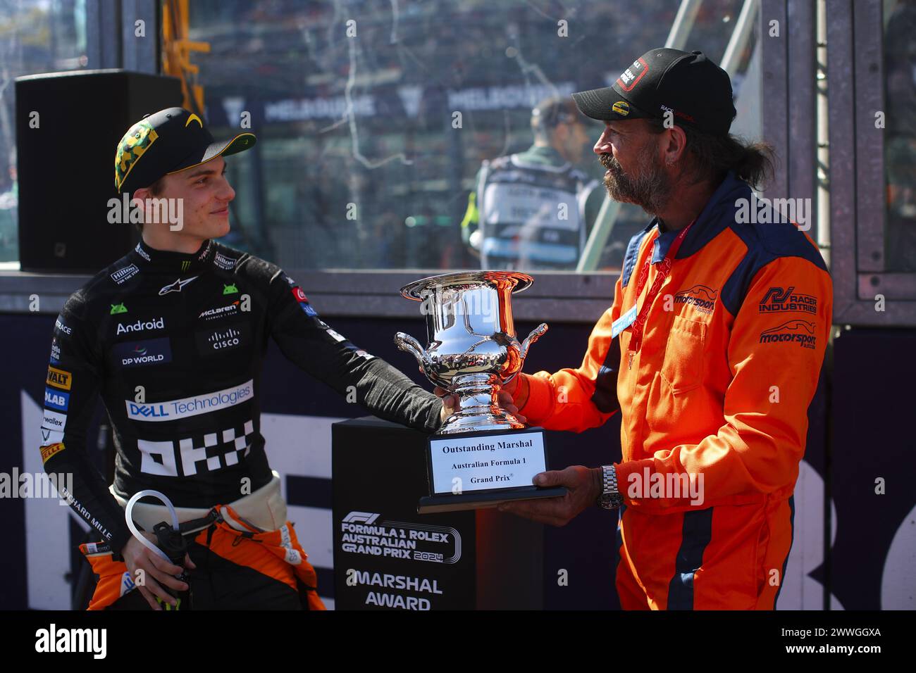 PIASTRI Oscar (aus), McLaren F1 Team MCL38, portrait marshall ...