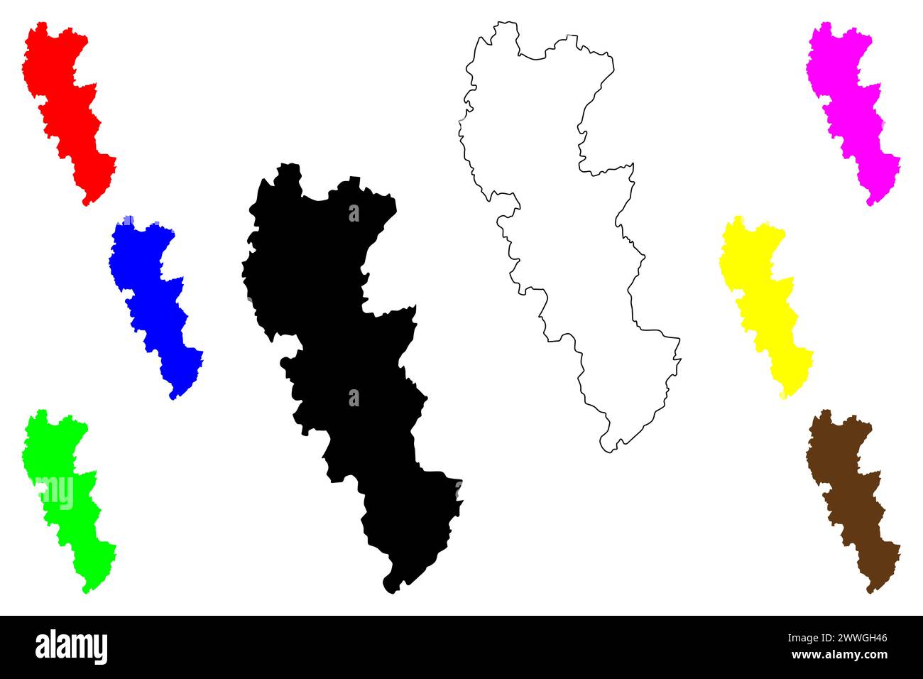 Zhuzhou outline map vector vectors hi-res stock photography and images ...