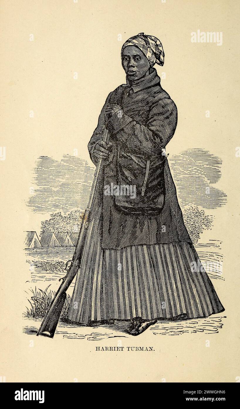 Vintage Portrait Harriet Tubman. The engraving from book, Scenes in the ...