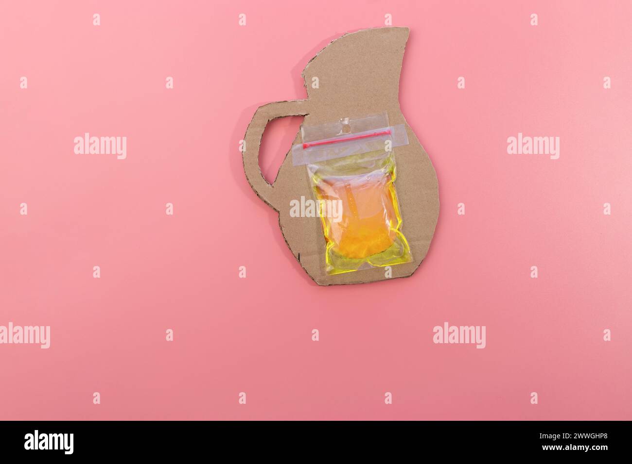 crafted paper lemonade pitcher in sunlight, summer themes Stock Photo ...