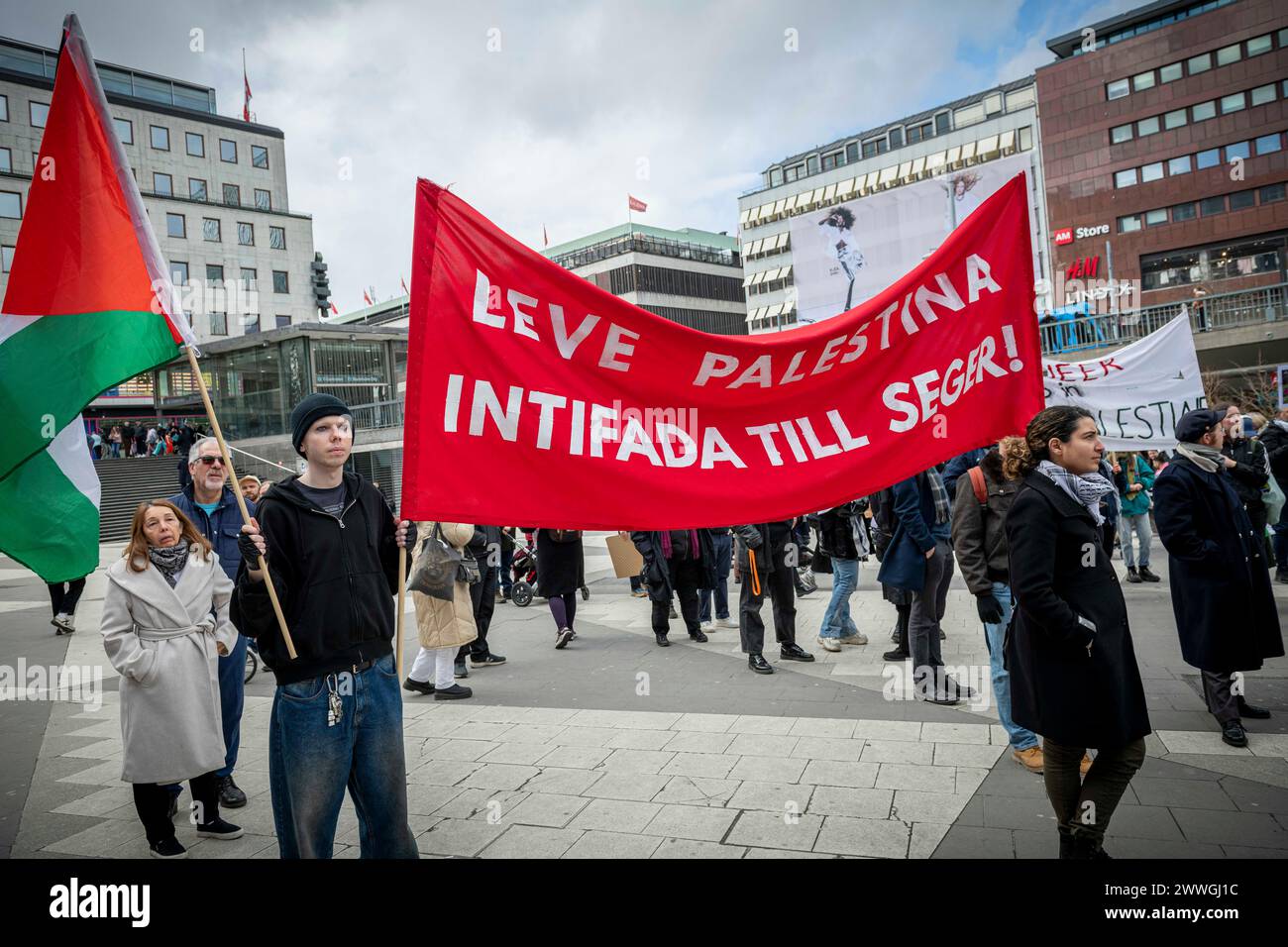Stockholm, Sweden. 24th Mar, 2024. In the heart of Stockholm at Sergels ...