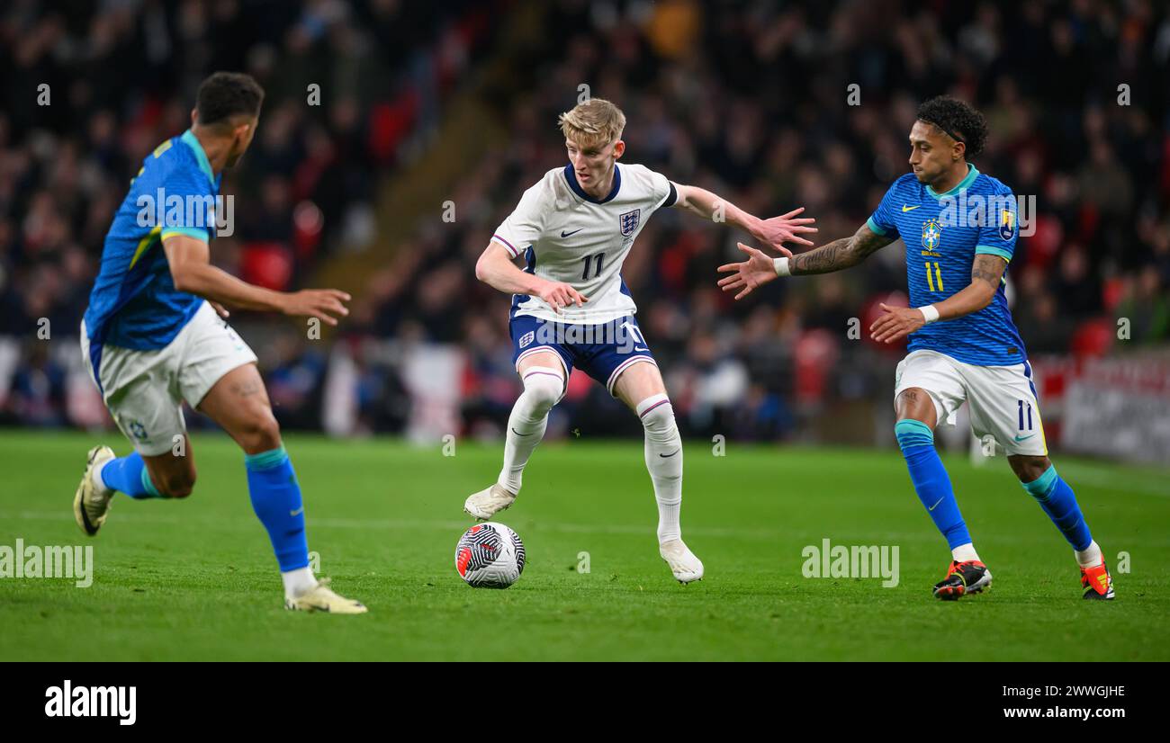 London, UK. 23rd Mar, 2024. England v Brazil - International Friendly ...